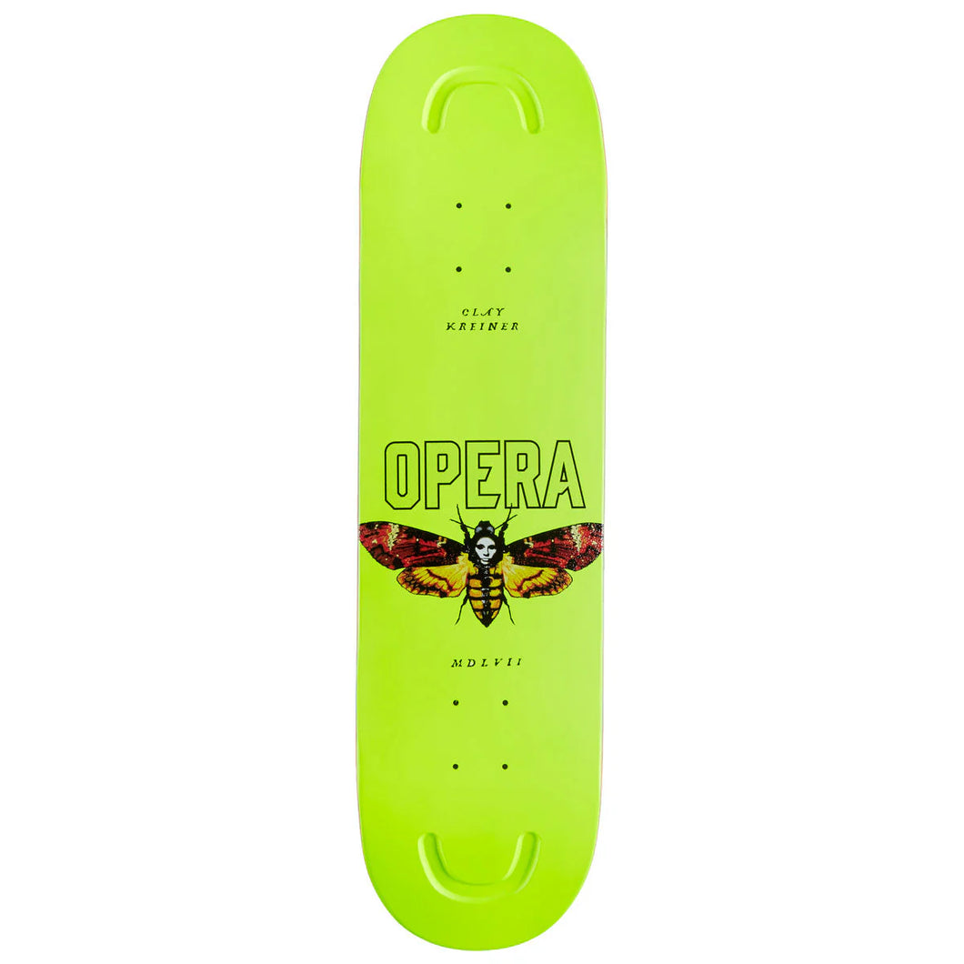 Opera Deck 8.25 Moth Clay Kreiner Safety Yellow – Precision Skateshop