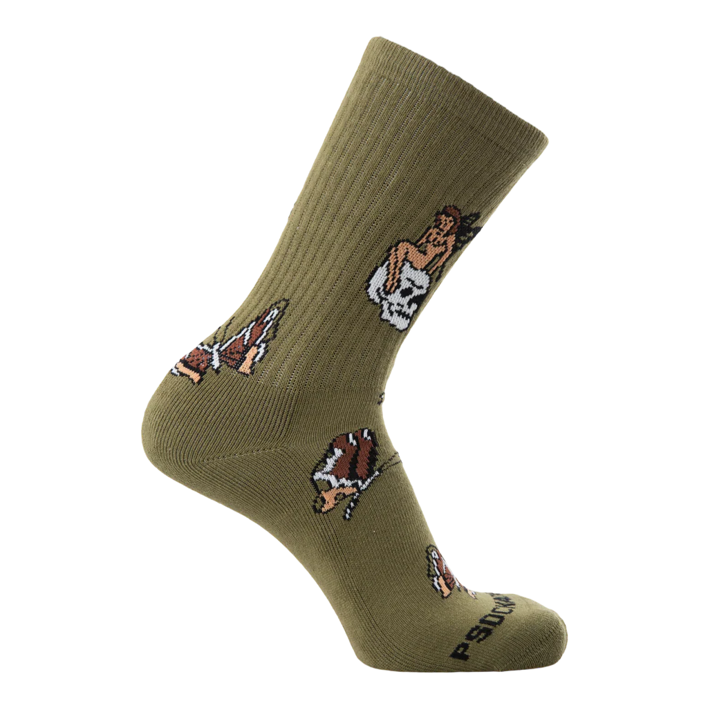 Psockadelic Socks New Day Olive Green – Precision Skateshop